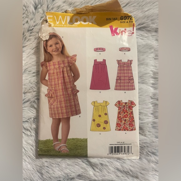 Other | Cut New Look Girls Dress And Headband Sewing Pattern | Poshmark